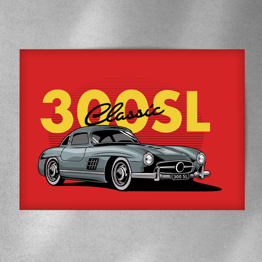 Classic 300SL Mercedes Art - Poster – EuroStance